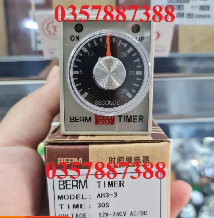 Rơle Thời Gian Auto Volt 12V-240V AC/DC AH3-3 Hiệu BERM